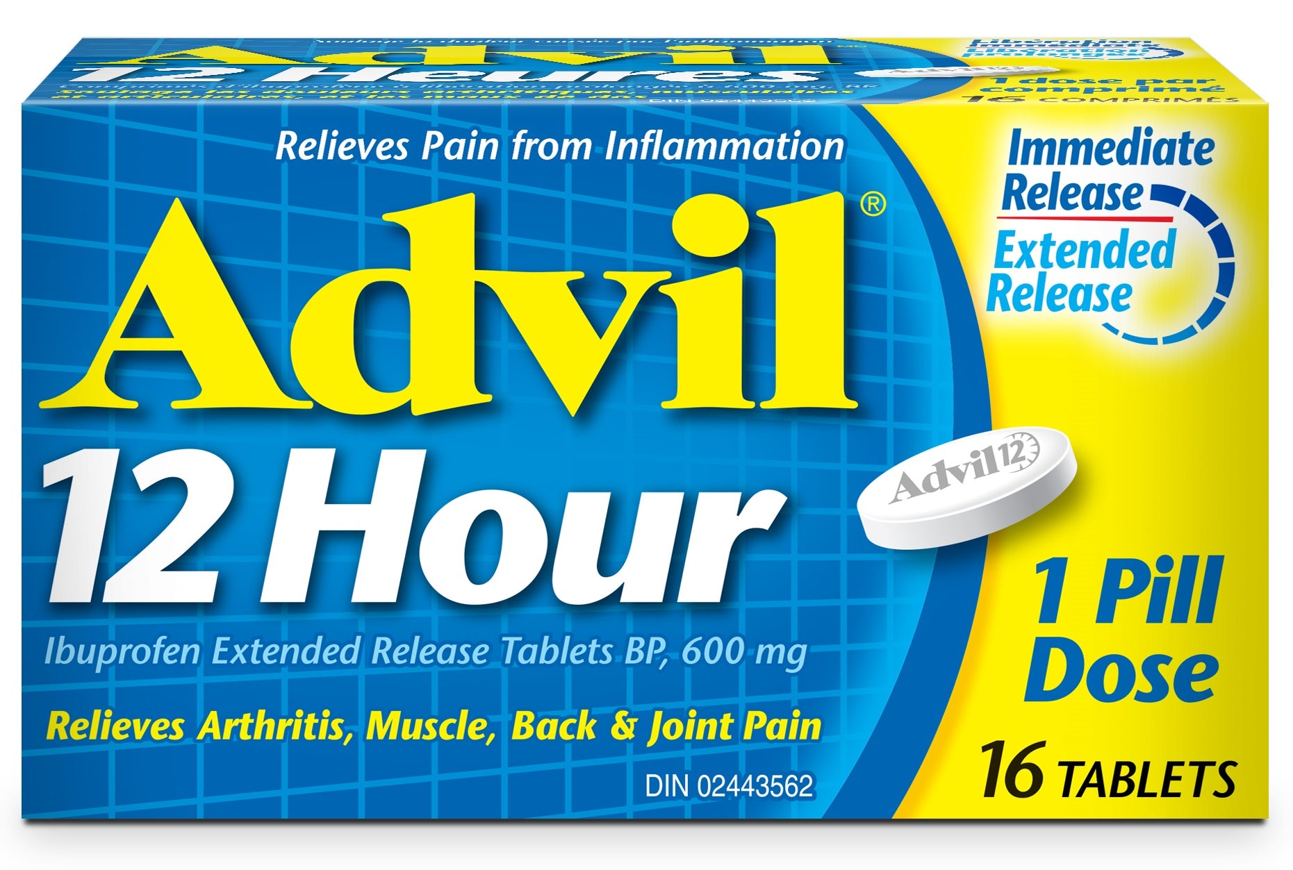 Advil 12 Hours 600mg Tablets – 16 Count – Symington Pharmacy