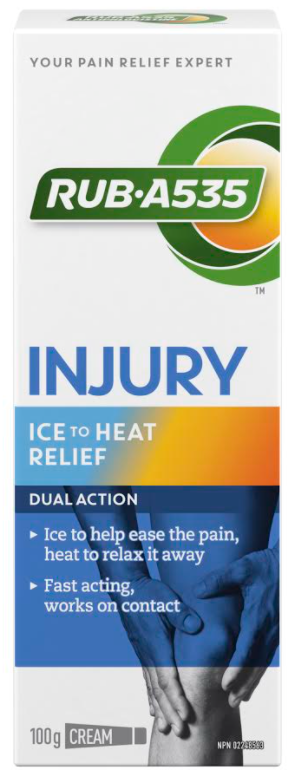 Rub•A535 Injury Ice to Heat Relief Cream, 100g – Symington Drugs Pharmacy