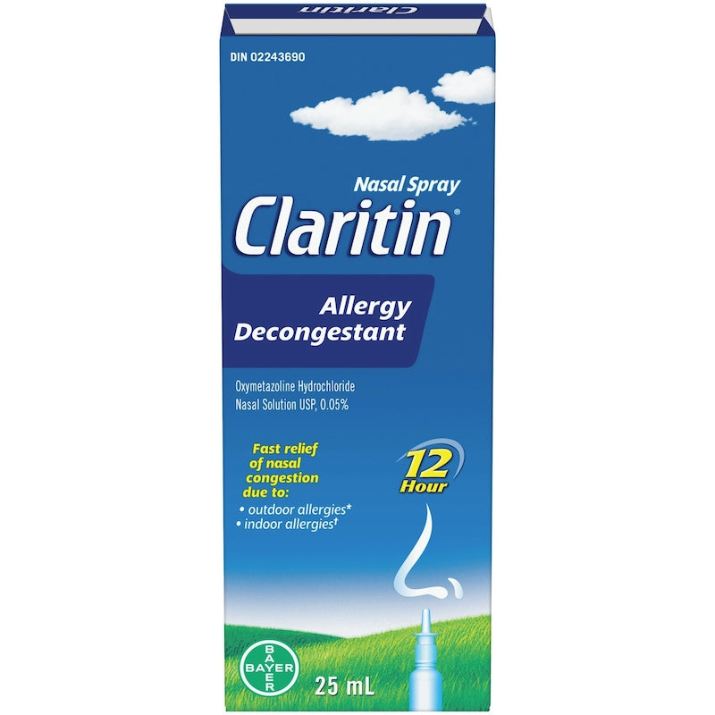 Claritin Allergy Decongestant Nasal Spray, 25 mL – Symington Pharmacy