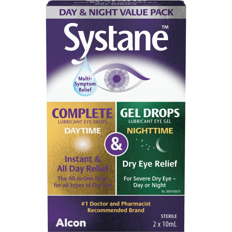 Systane Day + Night Lubricant Eye Drops Value Pack (2 x 10 mL ...