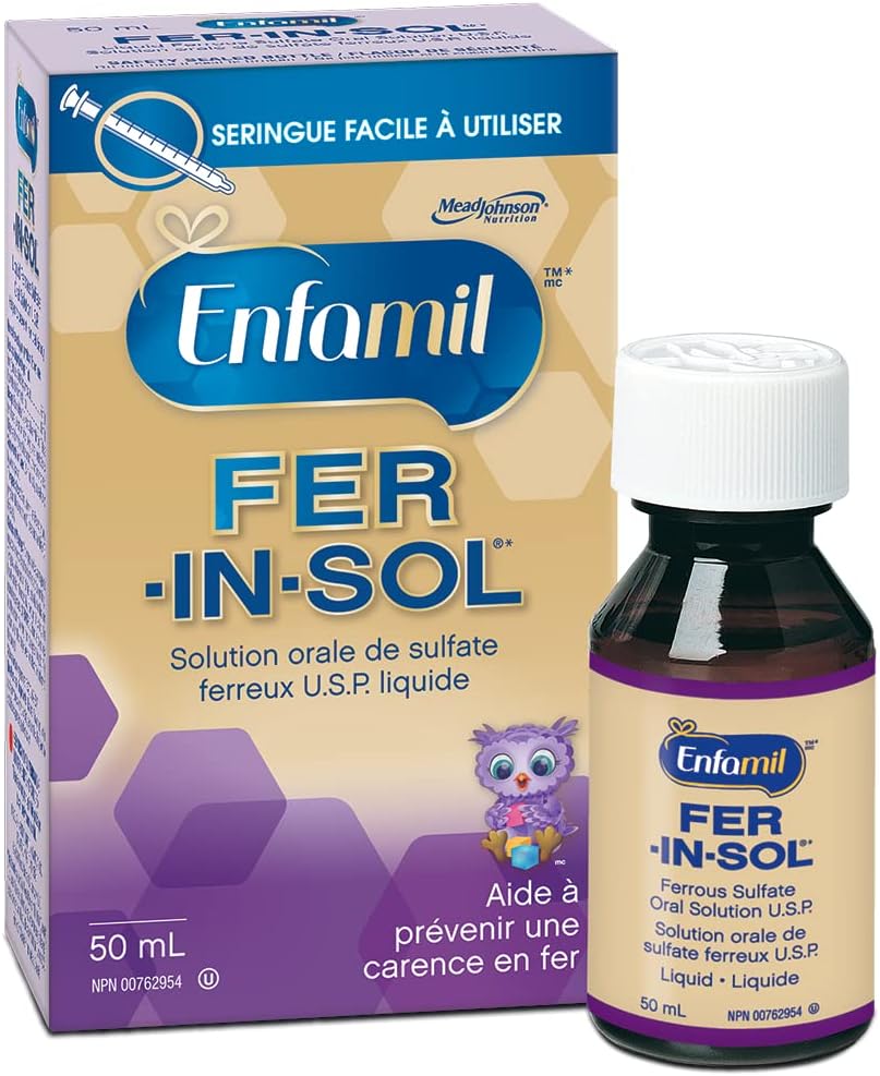 Enfamil FER-IN-SOL Liquid Ferrous Sulfate Oral Solution U.S.P., 50 mL ...