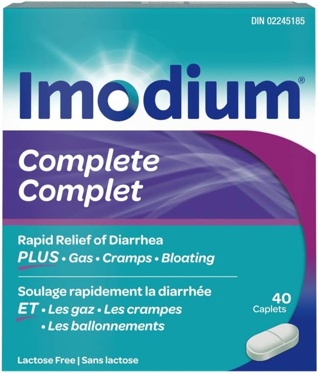 Imodium Complete Antidiarrheal and Gas Relief Caplets, 40 ct ...