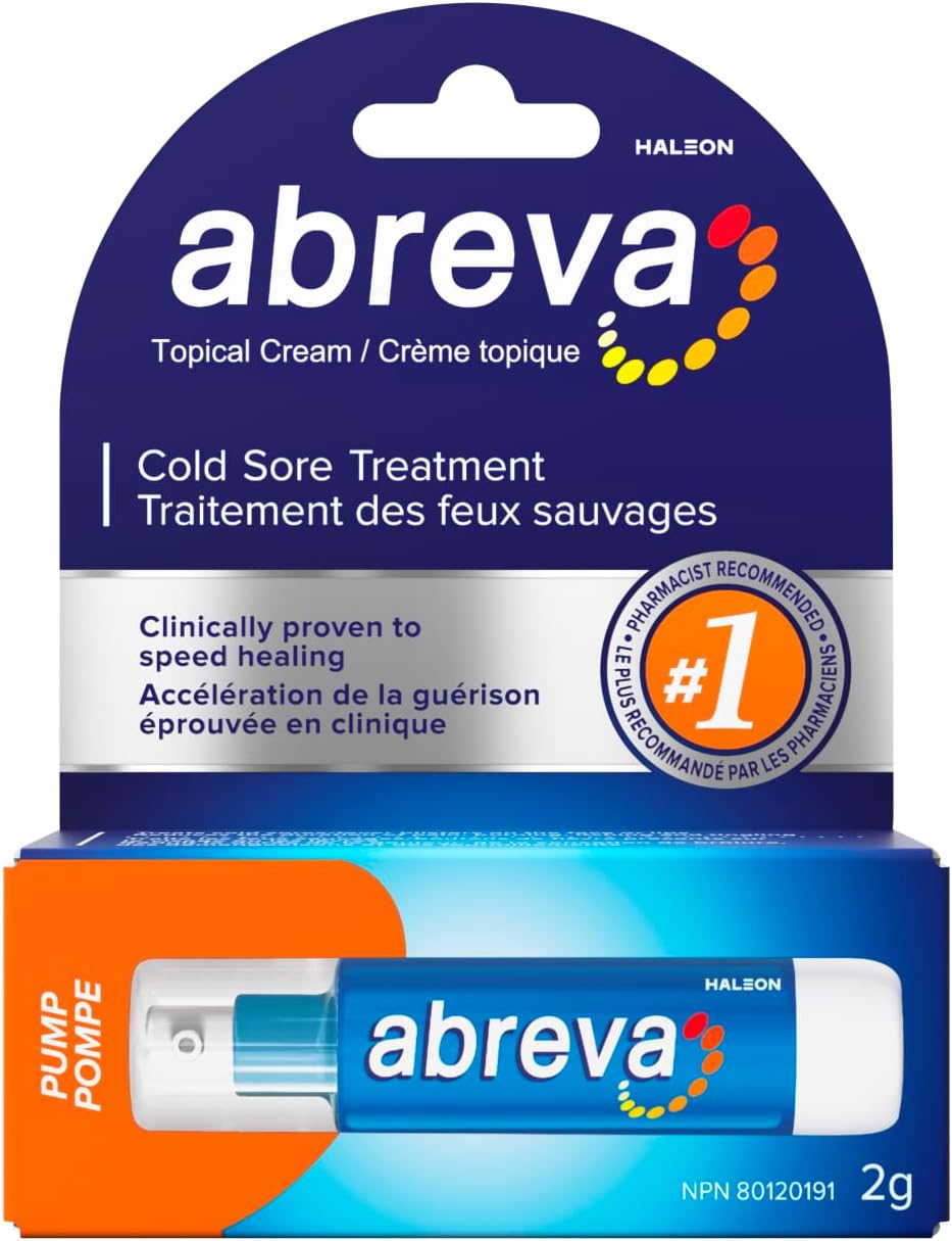 Abreva Cold Sore Treatment Cream Pump, 2g – Symington Pharmacy
