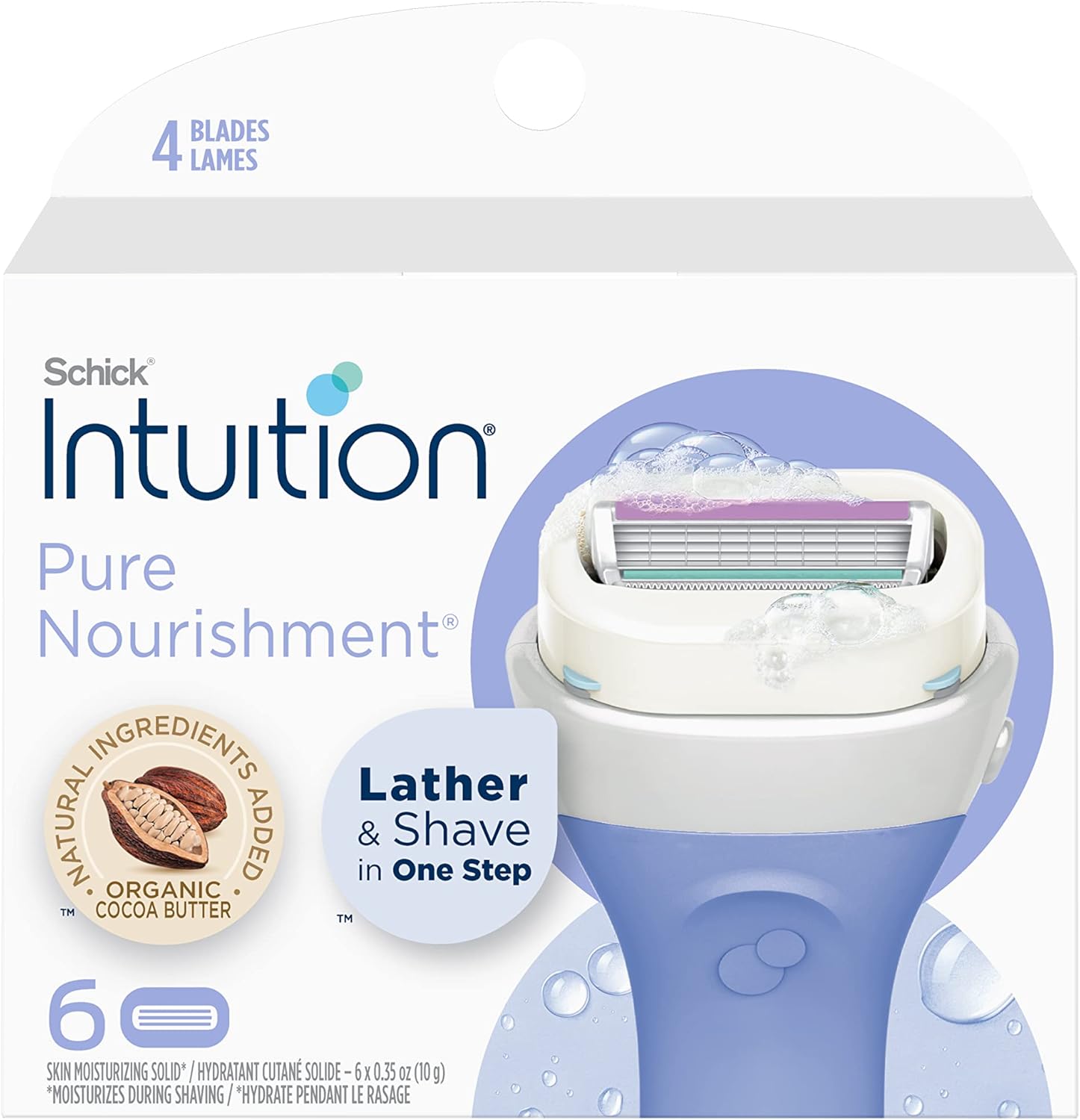 Schick Intuition Pure Nourishment Razor Refills with Coconut Milk and ...