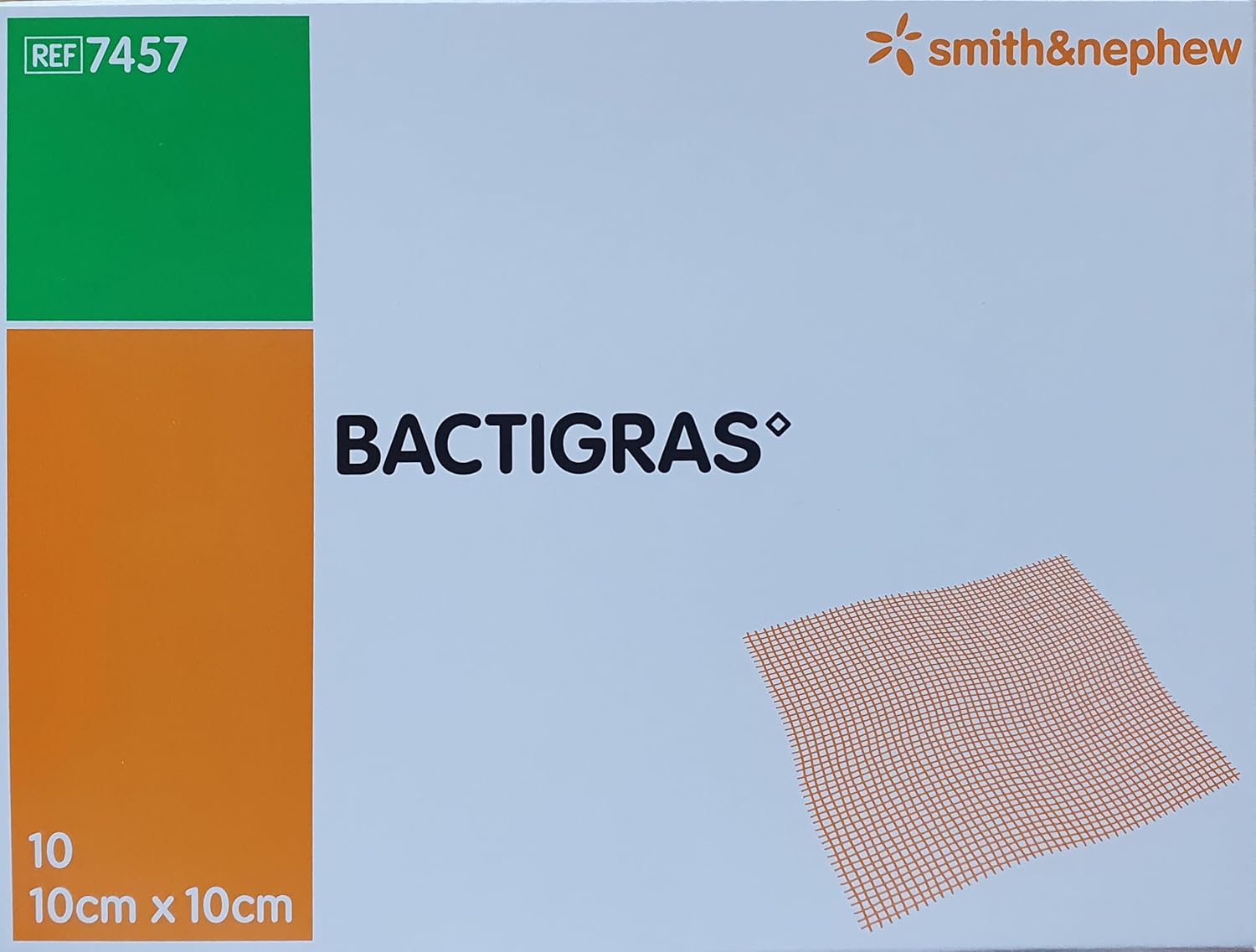 Smith&Nephew Bactigras Dressing 10 cm x 10 cm - 10 Dressings ...