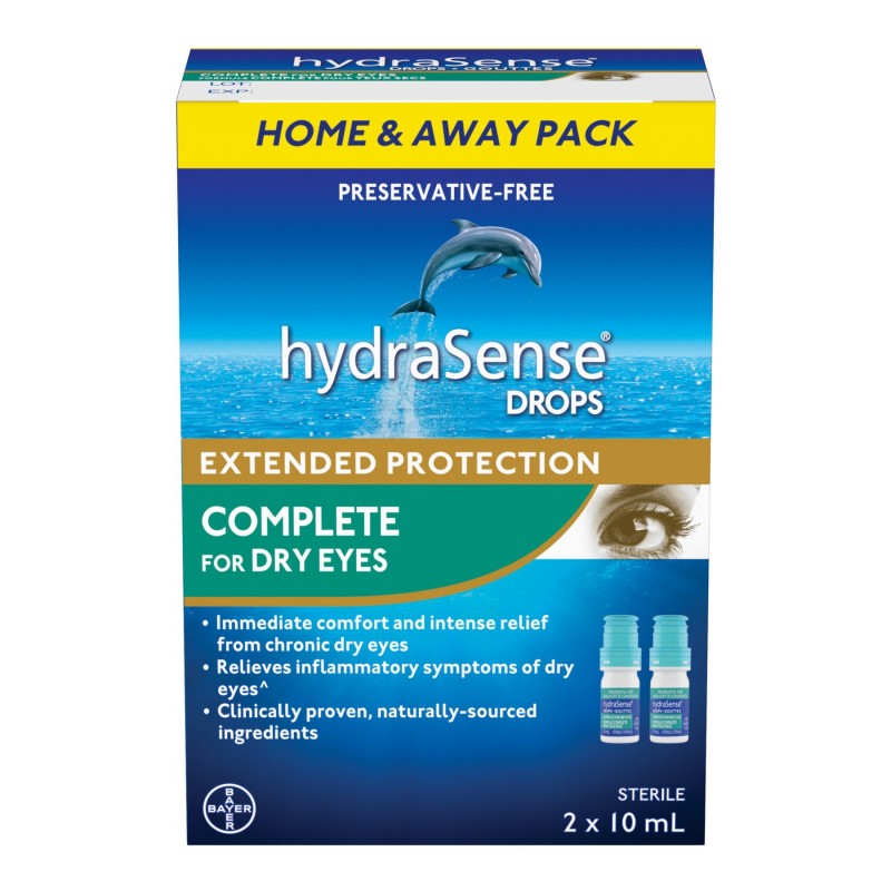 HydraSense Complete Eye Drops – 2 x 10 mL – Symington Drugs Pharmacy
