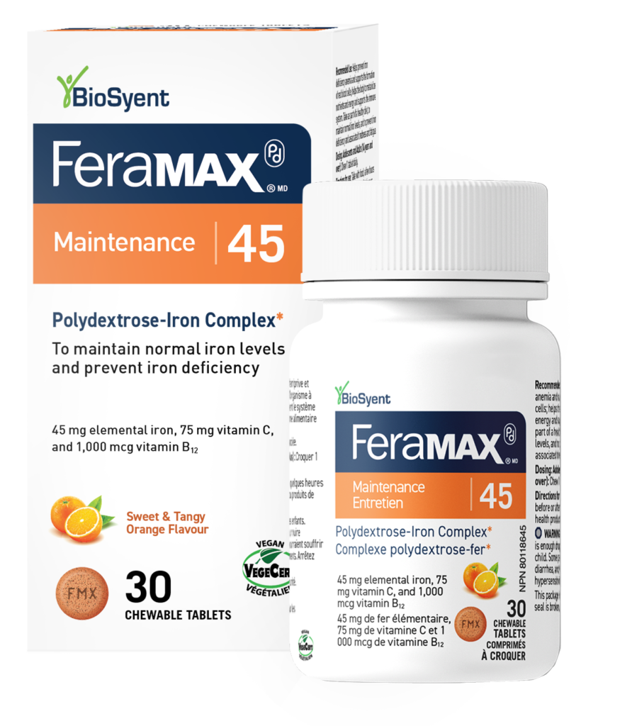 FeraMAX Pd Maintenance 45 Iron Supplement – 30 Caplets – Symington Pharmacy