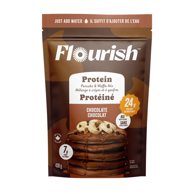 Flourish Chocolate Protein Pancake Mix, 430g – Symington Pharmacy