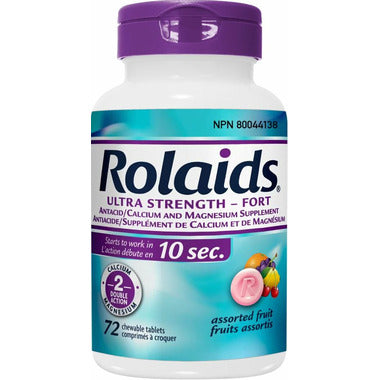 Rolaids Ultra Strength Chewable Tablets, Assorted Fruits – 72 Count ...