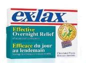 Ex-lax Gentle Overnight Laxative 15mg Chocolate – 18 Pieces – Symington ...