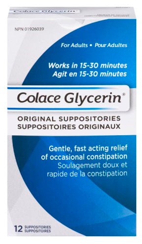 Colace Glycerin Suppositories - 12 Count – Symington Pharmacy