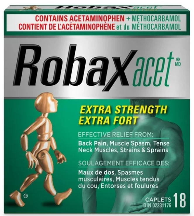 Robaxacet Extra Strength Blister Pack 18 Caplets – Symington Drugs Pharmacy