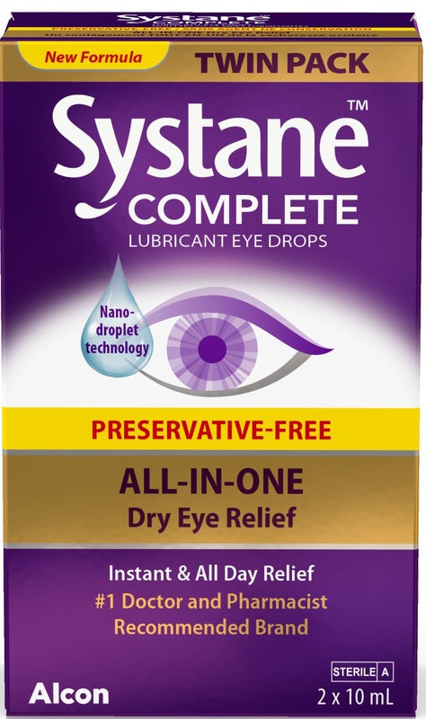 Systane Complete Preservative-Free Eye Drops Twin Pack (2 x 10 mL ...