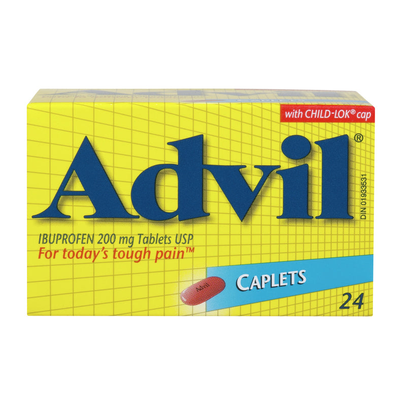 Advil Caplets 200mg – 24 Caplets – Symington Pharmacy